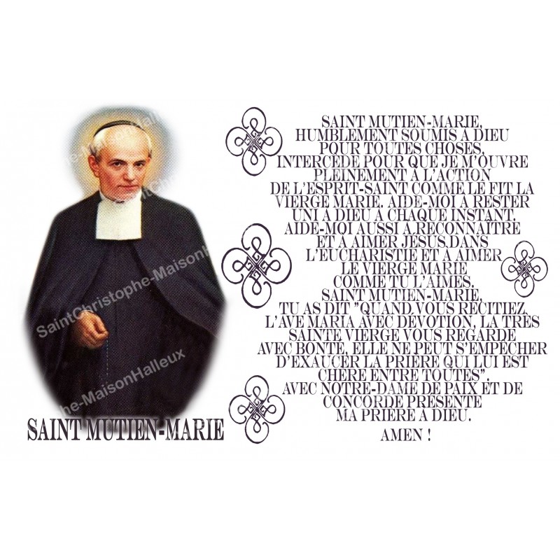 Autocollant bougie de neuvaine avec prière français - Saint Mutien ...