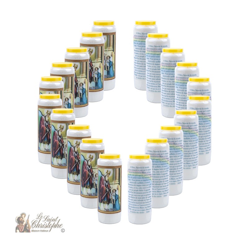 Candles Novenas to Saint Blaise – french Prayer - Le Saint Christophe